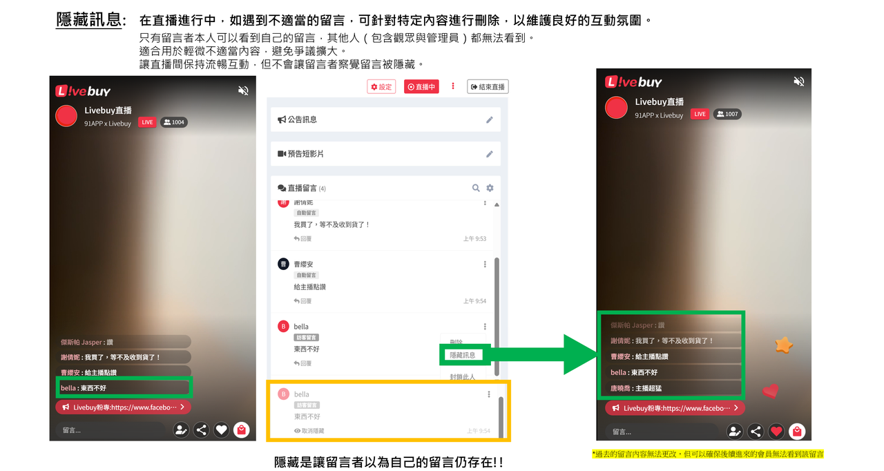 Livebuy直播留言管理 － 打造和諧互動空間，營造高品質直播體驗 - Livebuy